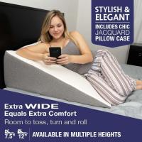 China Breathable Memory Foam Wedge Pillow Bed Support with Stylish Chic Jacquard Cover for sale