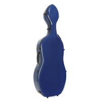 China Full Size Fiberglass Cello Hard Case with Wheels 131.5cm Blue for sale