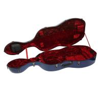China Fiberglass Cello Case with Wheels 4/4 Size Blue Lightweight Durable for sale