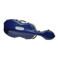 China Fiberglass Cello Case with Wheels 4/4 Size Blue Lightweight Durable for sale
