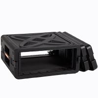 China Black PP 4U 19 Inch Rack Case Corrosion Resistant Impact Proof 600mm Depth for sale