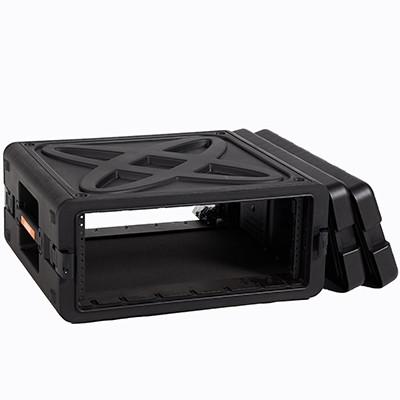 China Black PP 4U 19 Inch Rack Case Corrosion Resistant Impact Proof 600mm Depth for sale