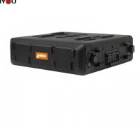 China PE 10 Inch Depth 2U Shallow Rack Case with Microphone Storage 600D for sale