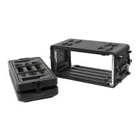 China Easy Carry 4U 4 Space Shallow Rack Case Black PE 10