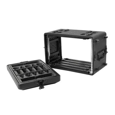 China PE 10 Inch Depth 6U Shockmount Rack Case for Shallow 19 Inch Equipment for sale