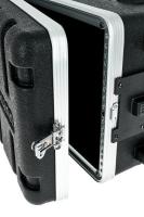 China 6U 17 Depth Rolling Rack Case Lightweight ABS Twist Latches for 19 inch Equipment for sale