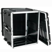 China ABS 12U 19 Inch Rack Case with 2 Carry Handles and 4 Twist Locks for sale
