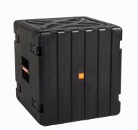 China Watertight 12U 19 Inch PP Flight Rack Case Black Powder Coated Twist Latches for sale