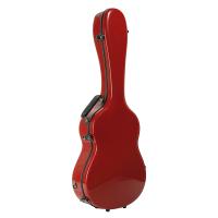 China 39 Inch Fiberglass Classical Guitar Case Red Heavy Duty Reinforced with Backpack Straps for sale