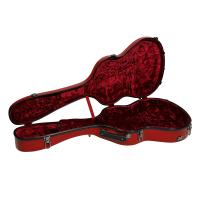 China 39 Inch Fiberglass Classical Guitar Case Red Heavy Duty Reinforced with Backpack Straps for sale