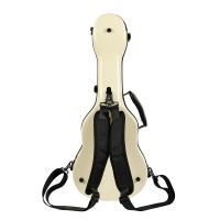 China Anti Pressure Fiberglass Tenor Ukulele Hard Case Ivory Color 30 Inch for sale