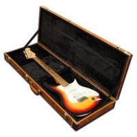 China Plywood Bass Guitar Hard Case Tweed Foam Plush Liner 41 Inch Lockable for sale