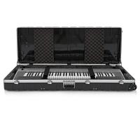China Waterproof Hard ABS 88 Key Keyboard Case With Wheels for sale