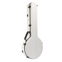 China Fiberglass Hardshell Banjo Case White 30 Inch Extremely Strong with Backpack Straps for sale