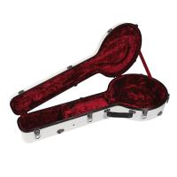 China Fiberglass Hardshell Banjo Case White 30 Inch Extremely Strong with Backpack Straps for sale