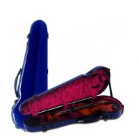 China Fiberglass Violin Hard Case 4/4 with Genuine Leather Handle and Padded Suspension for sale