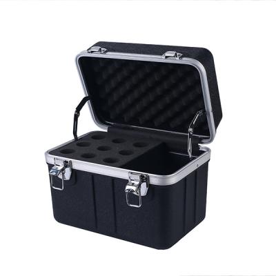 China ABS Microphone Case MIC9 Flight Rack Case 9 Microphone Capacity 23cm Height for sale