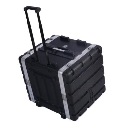 China 10U 19 Inch ABS Amp Rack Flight Case Heavy Duty Twist Latches 600mm Depth for sale