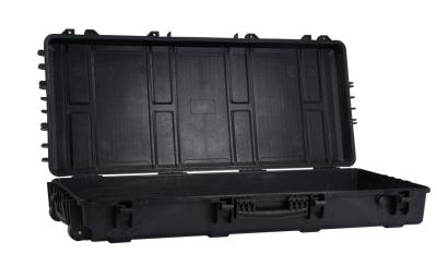 China Custom Black Hard Case Electric Guitar Rack Case PP Injection Molded 1120x462x180mm for sale