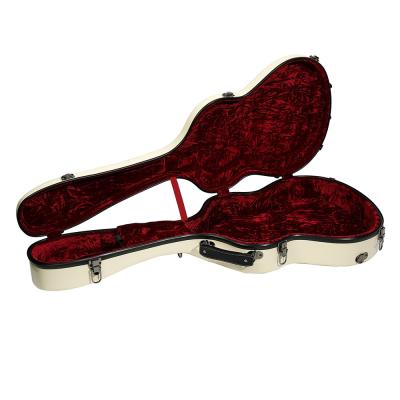 China Fiberglass Universal Guitar Hard Case Ivory 10mm Sponge Padding for Classic Guitars for sale