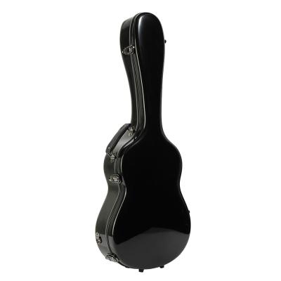 China Fiberglass Acoustic Guitar Case Anti Pressure 10mm Sponge Black for sale