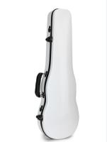 China ODM Lightweight White Fiberglass Violin Hard Case 4 4 Size Silk Like Blue Lining for sale