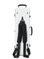 China Full Size 4/4 Fiberglass Violin Case White with 2 Chrome Plated Latches for sale