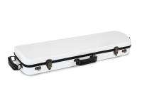 China Full Size 4/4 Fiberglass Violin Case White with 2 Chrome Plated Latches for sale