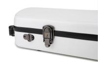 China Full Size 4/4 Fiberglass Violin Case White with 2 Chrome Plated Latches for sale