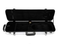 China Full Size 4/4 Fiberglass Violin Case White with 2 Chrome Plated Latches for sale