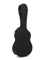 China PVC Matte Black Leather Fiberglass Guitar Hard Case With Backpack Straps for sale