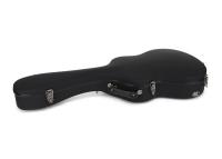 China PVC Matte Black Leather Fiberglass Guitar Hard Case With Backpack Straps for sale