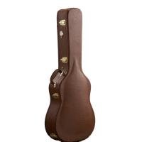 China Brown Plywood 38 Inch Guitar Rack Case 13cm Neck Thick Plush Lining for sale