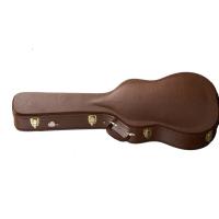 China Brown Plywood 38 Inch Guitar Rack Case 13cm Neck Thick Plush Lining for sale