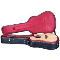 China Eco Friendly Plywood Acoustic Guitar Case 41 Inch Black Lightweight Lockable for sale