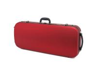 China Durable Fiberglass Double Violin Case In Red With Wheels for sale