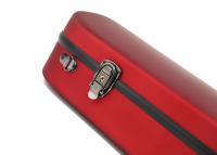 China Durable Fiberglass Double Violin Case In Red With Wheels for sale