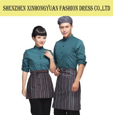 China Custom Hotel Staff Uniforms / Unisex Hotel Waiter Uniform / Bar Staff Uniforms for sale