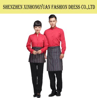 China Custom Hotel Staff Uniforms / Unisex Hotel Waiter Uniform / Bar Staff Uniforms for sale