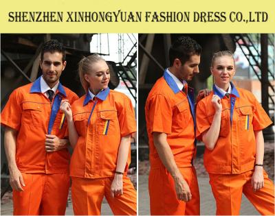 China Unisex Short Sleeve Coveralls Factory Workwear Uniform For Women for sale