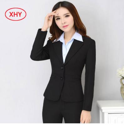 China Fashion Slim Fit Corporate Office Uniform Formal Business Work Clothes For Women for sale