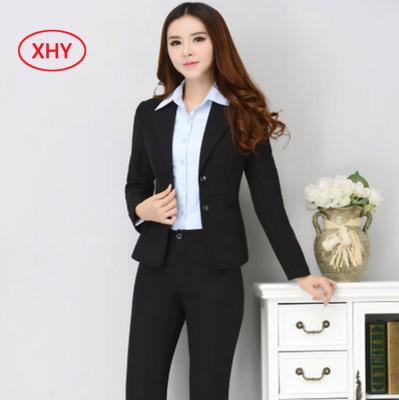 China Fashion Slim Fit Corporate Office Uniform Formal Business Work Clothes For Women for sale