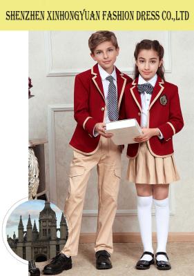 China Red Students School Uniform Polo Shirts For Girls , School Shirt Uniforms for sale