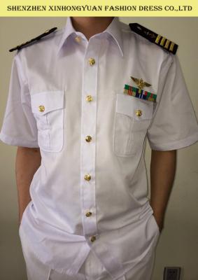 China Ventilate Cotton White Police Uniform Shirts With Trousers Government Civil Servant Clothing for sale