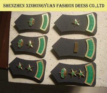 China OEM Fabric Embroidered Uniform Shoulder Boards Epaulettes For Military for sale