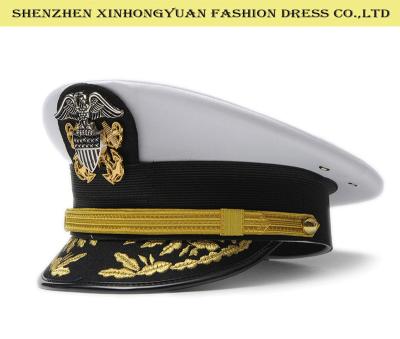 China Military Officer Hats And Caps / Costume Police Hat / Army Peaked Cap for sale
