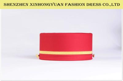 China Custom Embroidered Cotton Red Military Hats And Caps For Army Band for sale