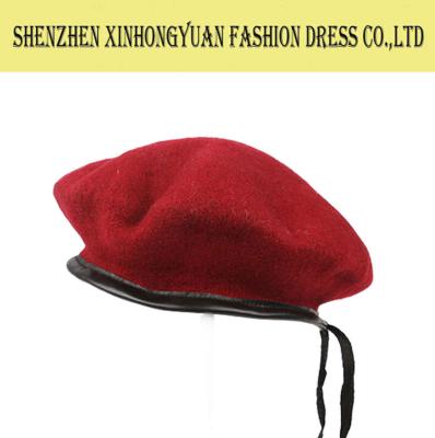 China Fashional Wool Breathable French Military Beret / Army Warm Winter Military Red Beret Cap for sale
