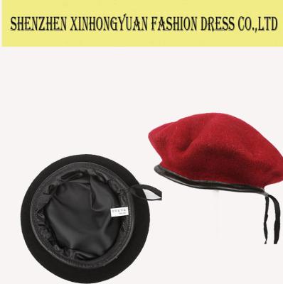 China Fashional Wool Breathable French Military Beret / Army Warm Winter Military Red Beret Cap for sale