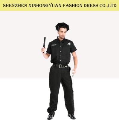 China Custom Police Man Halloween Costume Police Officer Uniform For Adults for sale